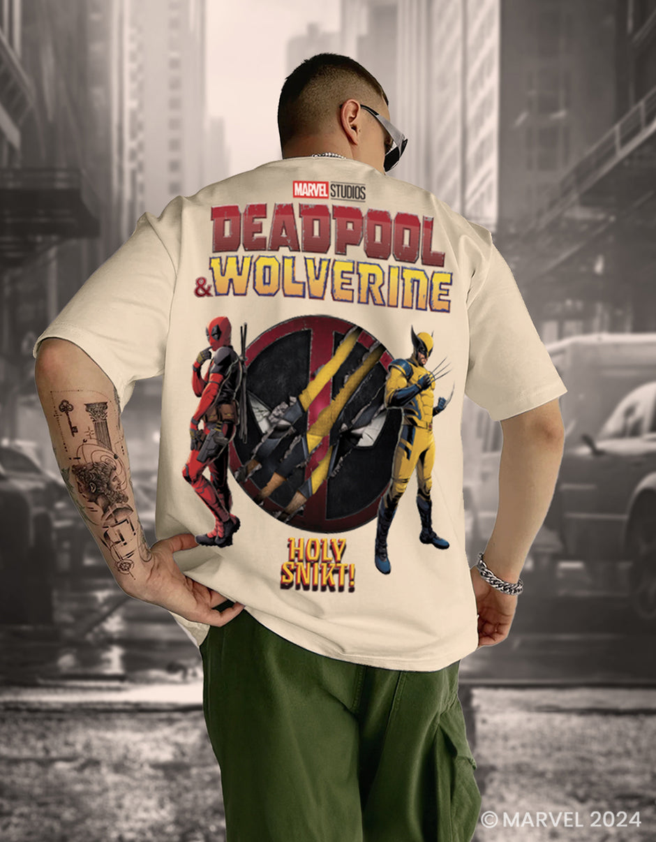 HOLY SNIKT Marvel Super Hero Swanwhite Oversized Deadpool T-Shirt – Veirdo