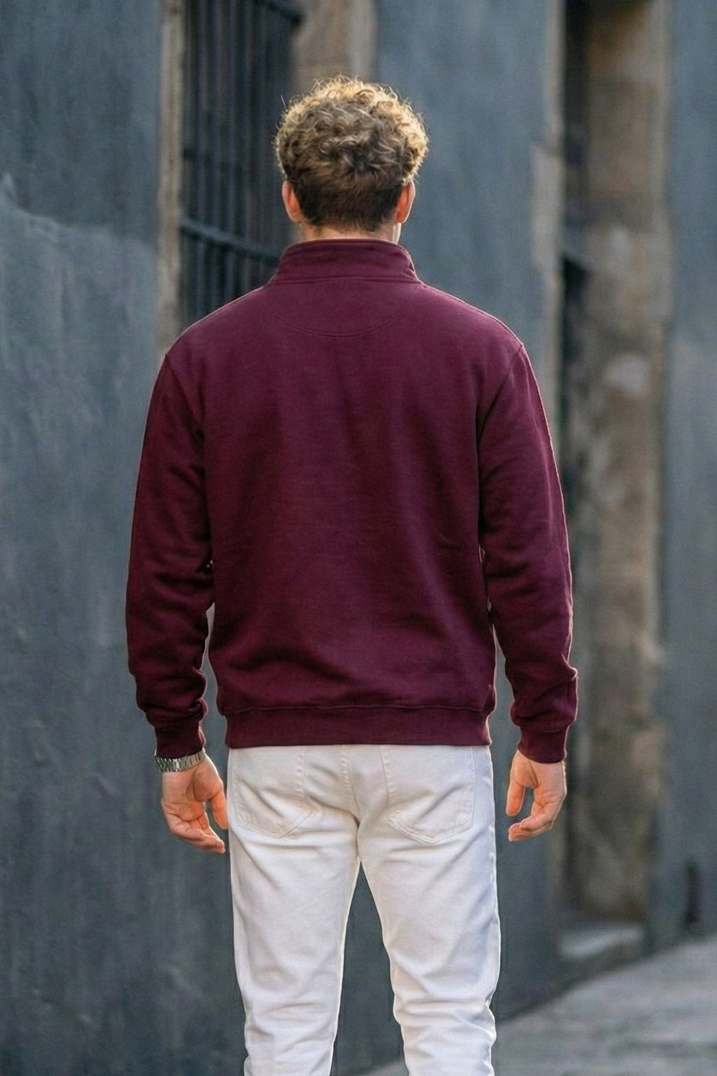 Veirdo Original Maroon Oversized Full Sleeve Printed Exclusive Polo T-